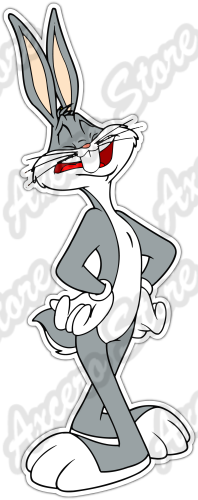 Bugs Bunny Rabbit Funny Cartoon Car Bumper Vinyl Sticker Decal 2.5"X6 ...