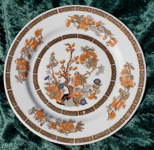 VINTAGE SHENANGO CHINA INDIAN TREE DESIGN DINNER PLATE RESTAURANT WARE ...