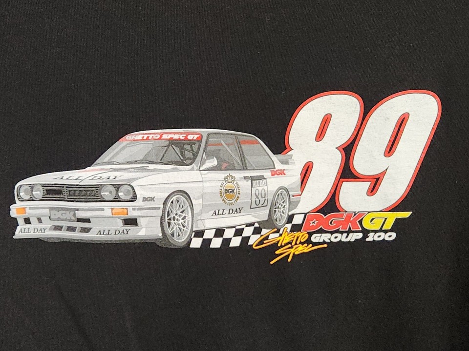DGK Race car Graphic Tee Shirt, Black Size Large 89 DGK GT Ghetto Spec ...