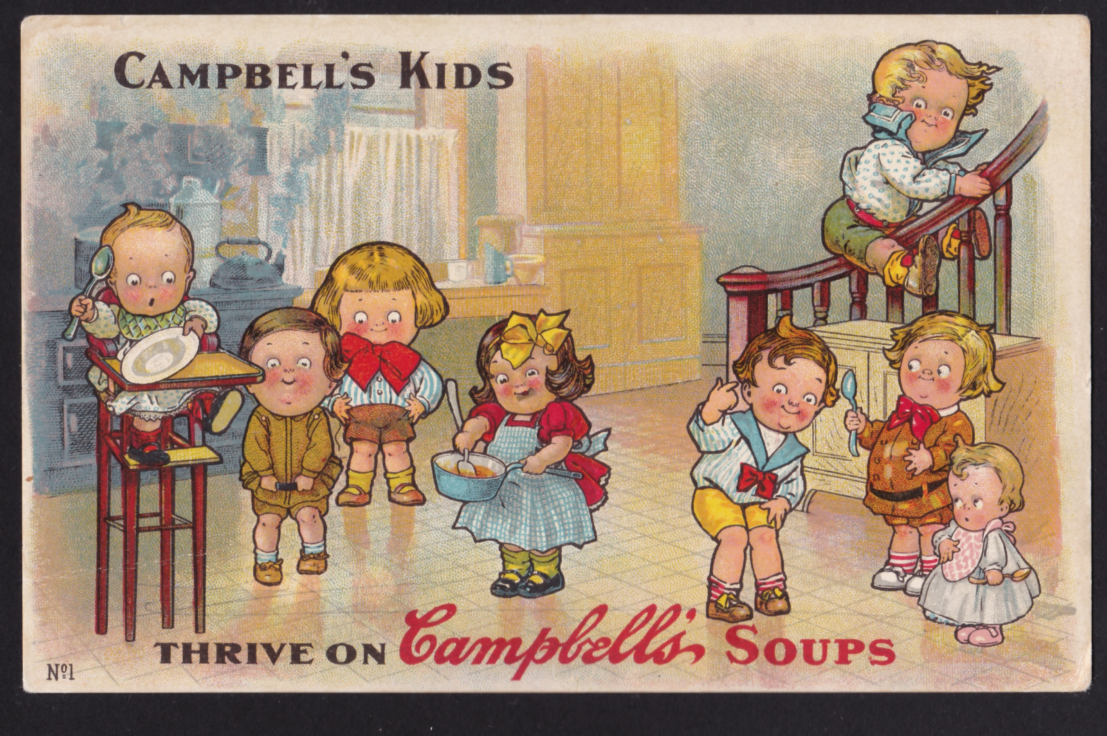 c1910 art by Grace Drayton Campbell's Kids children advertising #1 ...