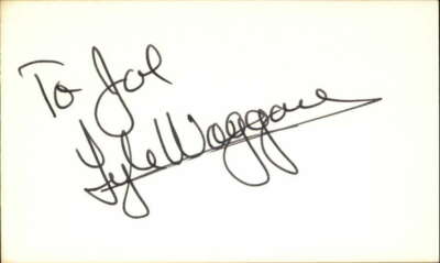 Lyle Waggoner Actor Wonder Woman Signed 3" x 5" Index Card | eBay