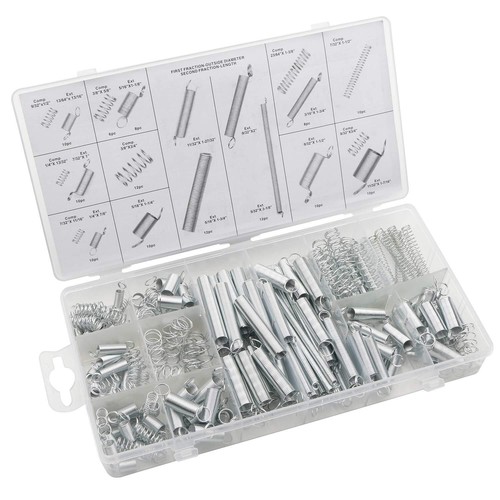 200pcs Spring Assortment Set Zinc Plated Extension And Compression ...