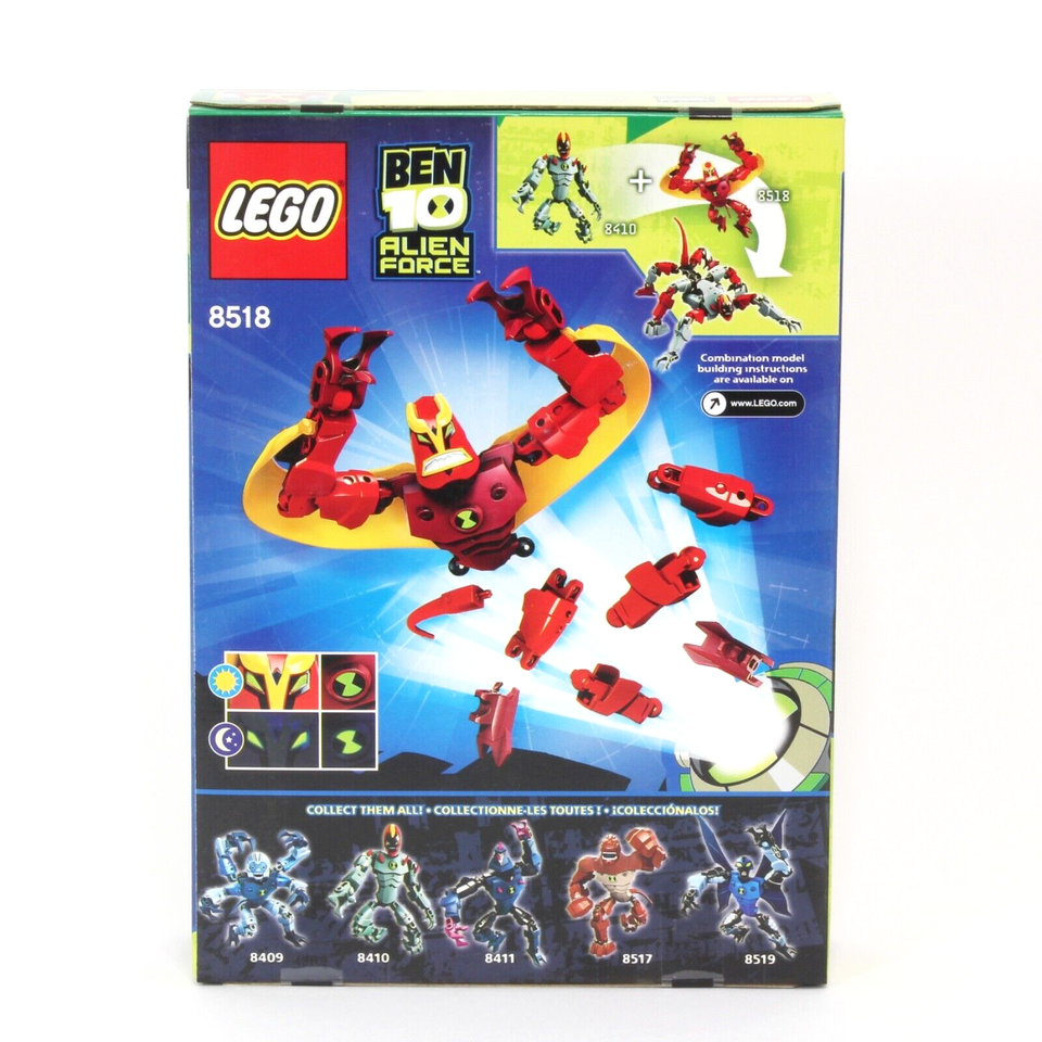NEW Lego Ben 10 Alien Force JET RAY - Set 8518 - Ben Ten JetRay Red ...