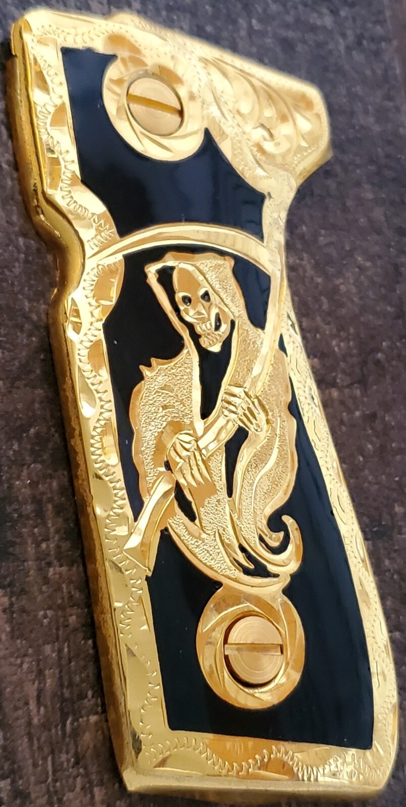 Classic Reaper cachas santa muerte premium mexican style Beretta 92fs ...