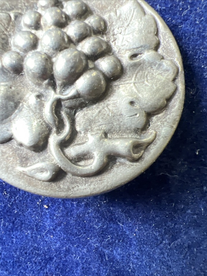 Vintage Silver Toned Metal Grape Leaf Button | eBay UK