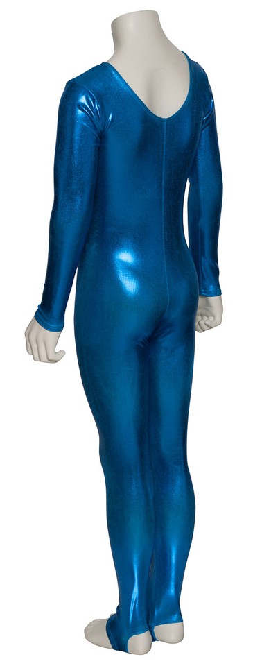 All Colours Shiny Metallic Dance Fancy Dress Long Sleeve Catsuit KDC012 ...