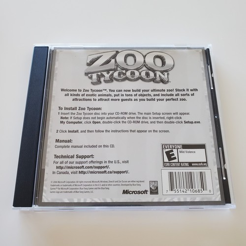 Zoo Tycoon (Microsoft PC CD-ROM, 2006) CIB, TESTED & WORKING | eBay