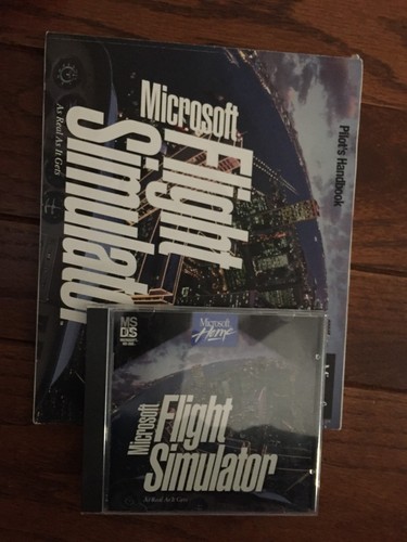 Retro Vintage Microsoft Flight Simulator CD with original manual for PC ...