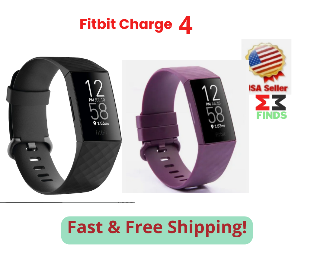 Fitbit Charge 4 Activity Tracker FB417BKBK GPS Heart Rate -Black/Purple ...