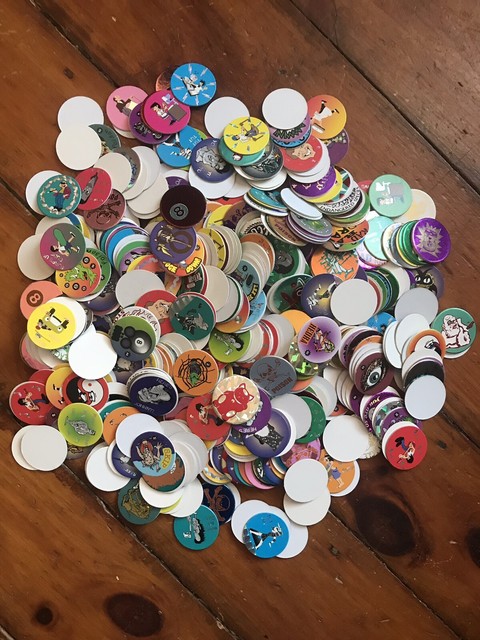 Vintage POGS Lot Variety Assorted Milk Caps 1990s Poison Eight Ball ...