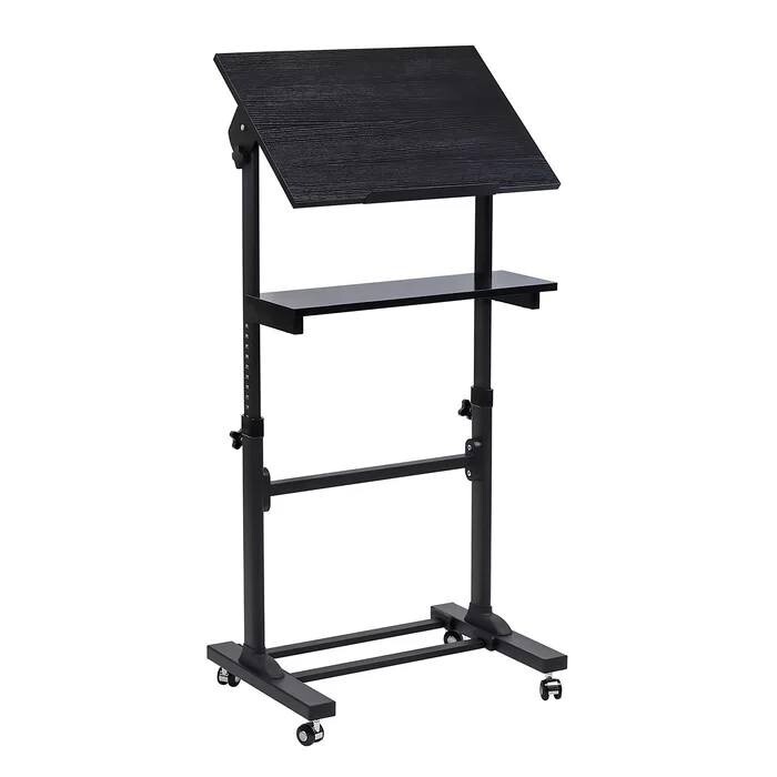 Mobile Stand up Desk, Portable Podium and Presentation Lectern Height ...
