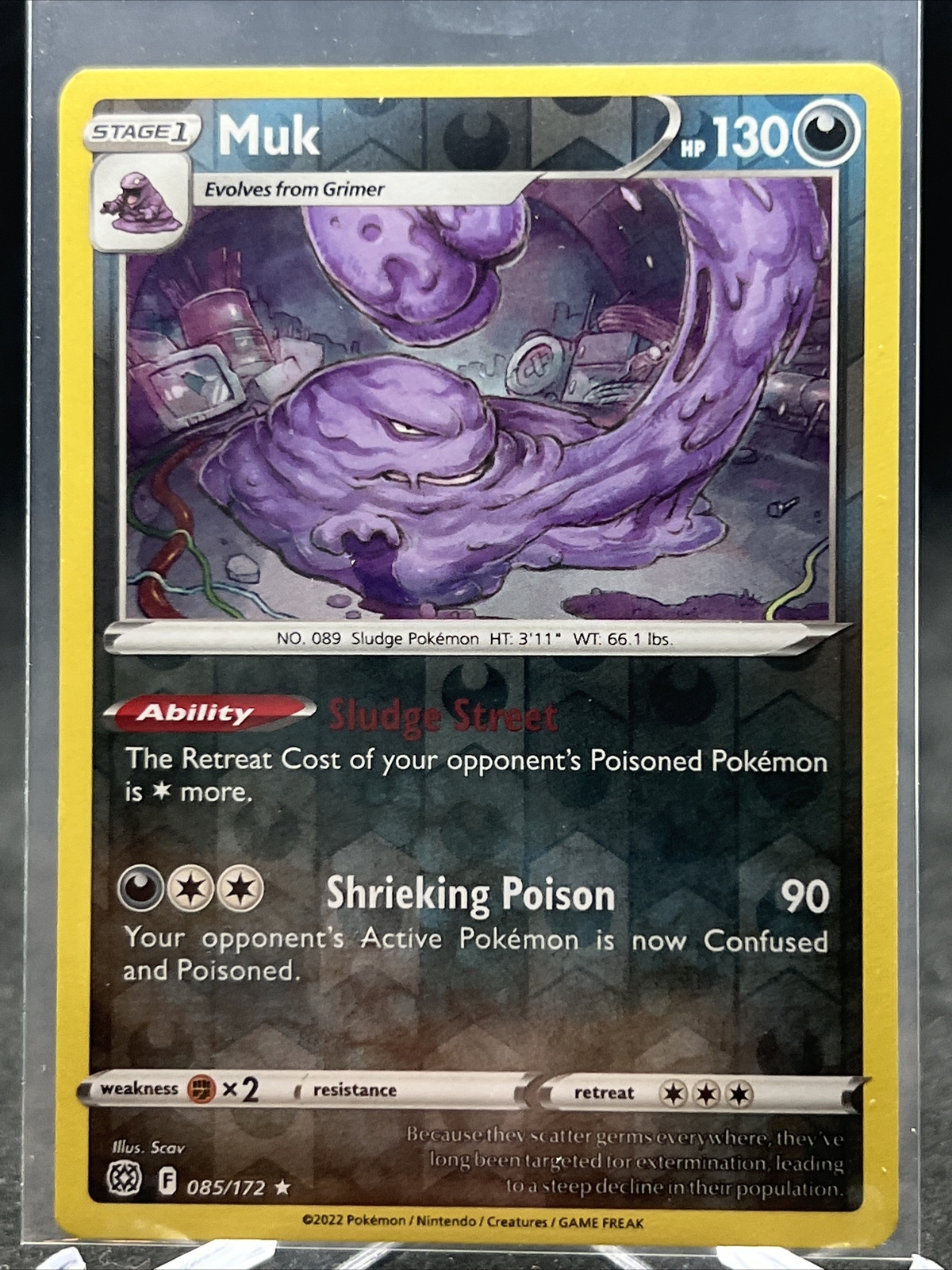 2022 Muk 085/172 Reverse Holo Rare Brilliant Stars Pokemon Card TCG | eBay