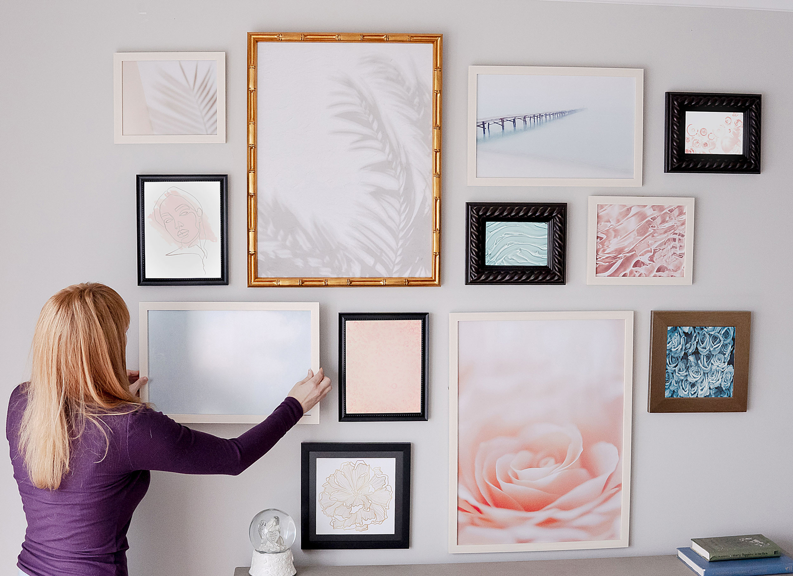 5x8 Frame Gold Bamboo Picture Frame Modern Photo Frame UV Acrylic, Acid ...