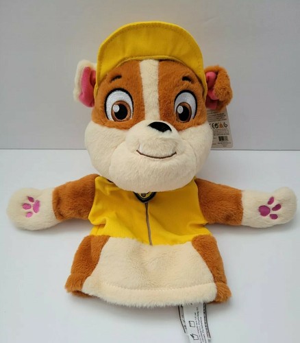 Gund Paw Patrol Rubble Dog 11" Plush Hand Puppet Stuffed Animal Toy Tag ...