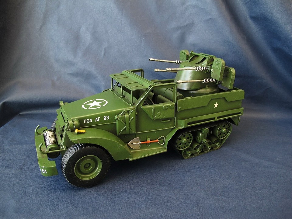 US M16 Half Track Anti Aircraft metal model handmade 36 sm | eBay