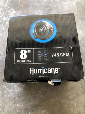 Hurricane Inline Fan 8" grow room brand new in box | eBay