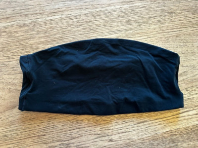 PINK Victoria's Secret Pure Black SMALL Base Stretch Bandeau Strapless ...