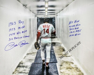 CINCINNATI REDS - PETE ROSE - 11 X 14 GLOSSY SIGNED PHOTO REPRINT | eBay