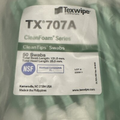 Texwipe TX707A Large General-Purpose Rectangular Head Clean Tip 50pc ...