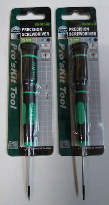 Pair of Pro'sKit H2 & H3 Hex Precision Screwdrivers, SD-081-H2 & SD-081 ...
