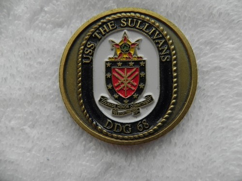 USS THE SULLIVANS, DD537-DDG-68 - USN - Challenge Coin - Sullivan ...