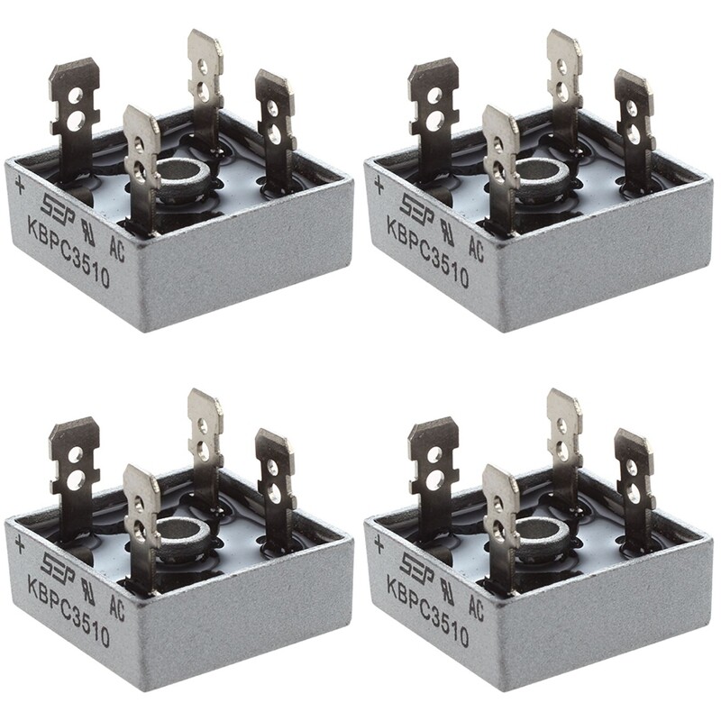 4X KBPC3510 35A 1000V Single Phase Square Diode PCB Bridge Rectifier ...