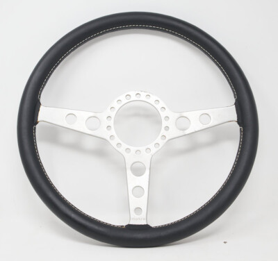 Vintage Momo Monza black leather steering wheel 35cm Ferrari Dino ...