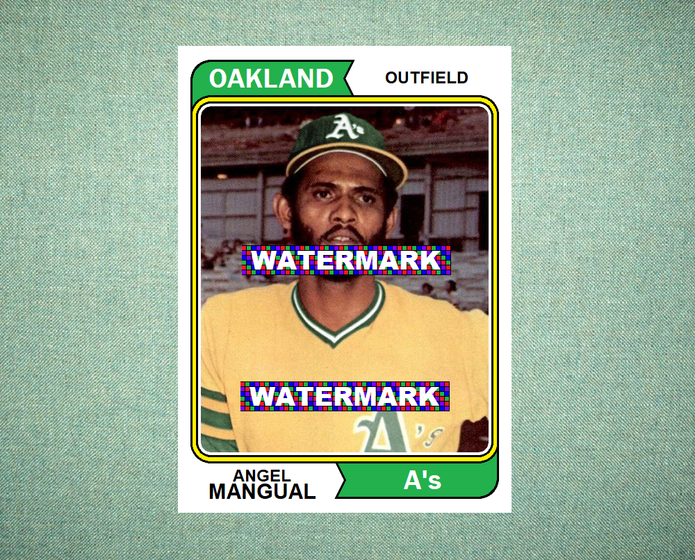 Angel Mangual Oakland Athletics A's 1974 Style Custom Baseball Art Card ...