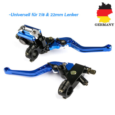2x Aluminium Motorcycle Brake Lever Clutch Lever Set Reservoir ...