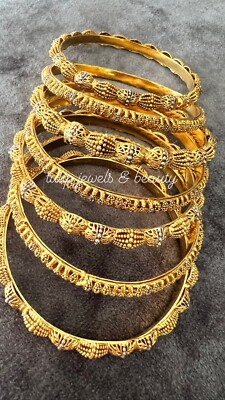 Pakistani Indian bangles gold plated, Bridal wedding jewelry, bangles ...