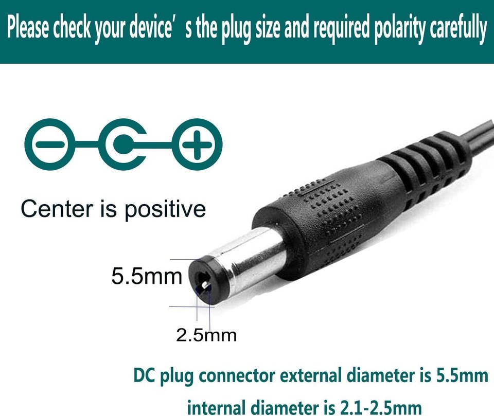 9V DC Power Supply 1A 9W Power Adapter 100-240V AC to DC 9Volt AC ...