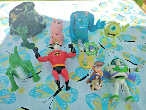 Disney Pixar Toy lot of 9 Woody Buzz Rex Sully Mike Cake Toppers | eBay