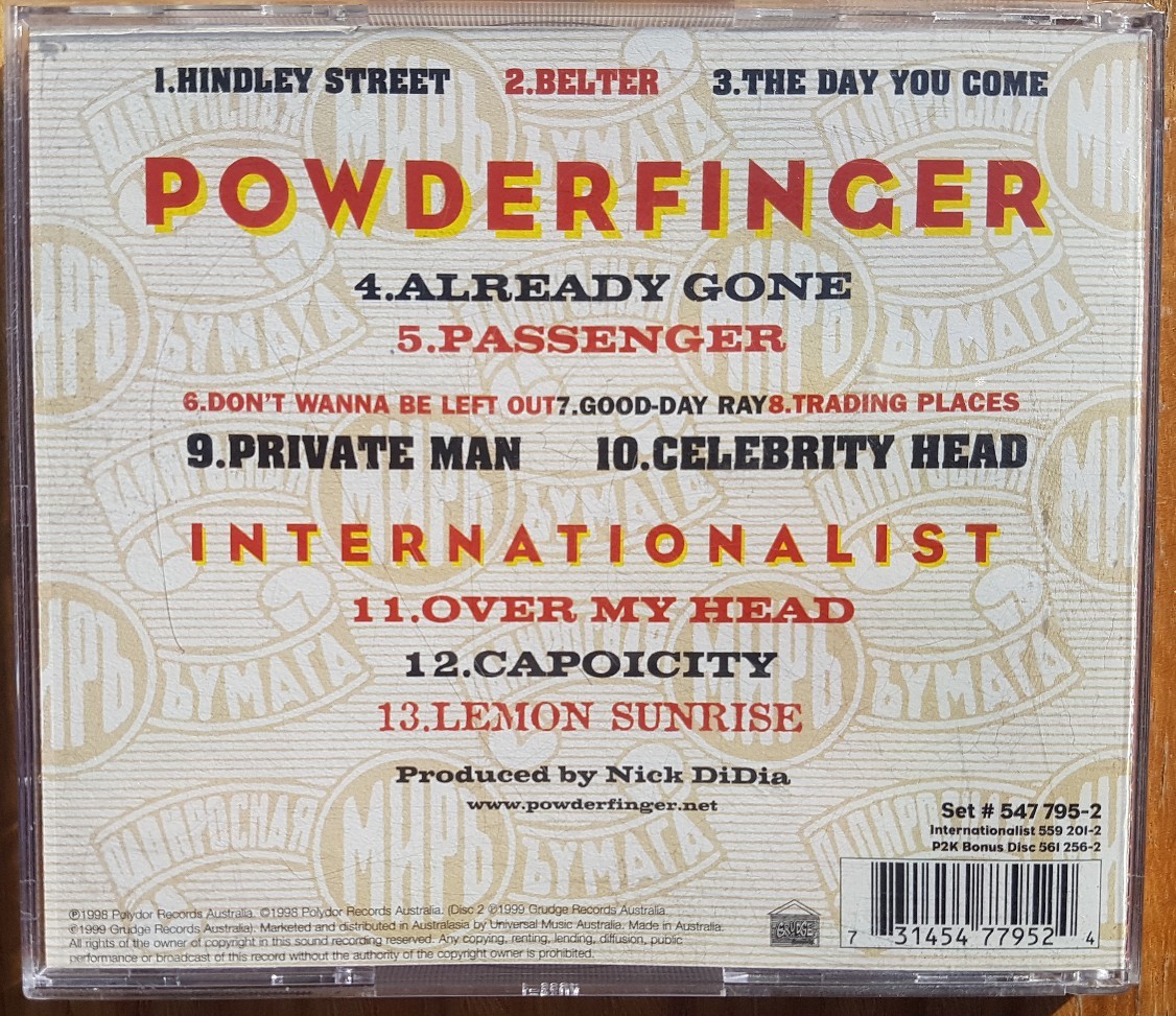 POWDERFINGER - Internationalist CD [Limited Edition BONUS Disc] 1999 | eBay