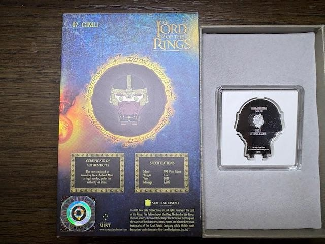 2021 LOTR NIUE GIMLI Chibi coin 1 oz silver free shipping | eBay