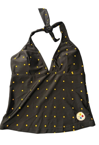 NFL Team Apparel Steelers Polka Dot Tankini Swim Top M Swim Beach ...