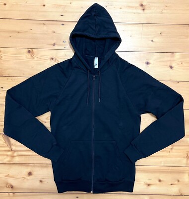 NEU American Apparel Unisex Sweatjacke S M Hood schwarz NP 60 ...