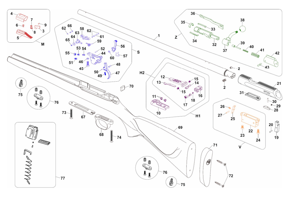CZ 457 Magazine Housing Screws, Stainless Steel, Replacement Set. | eBay