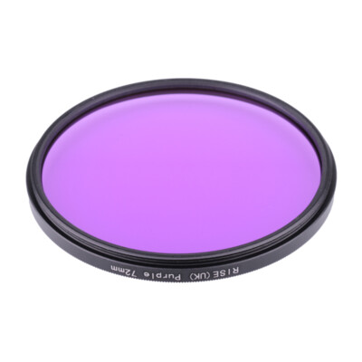 72mm Full Purple Color Lens Filter for All Digital Camera Lens with ...