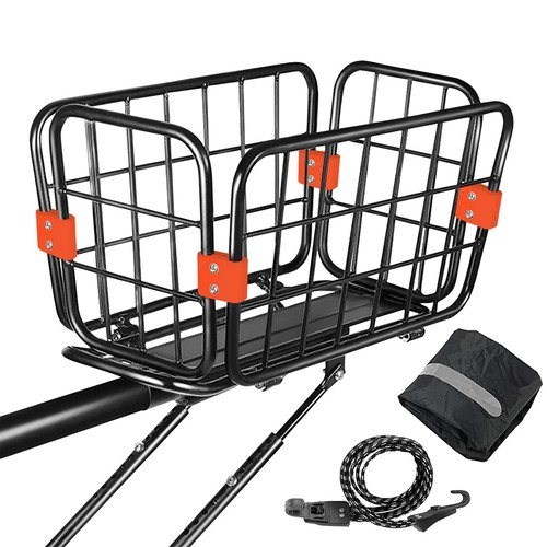 Rear Bike Rack with Basket, Aluminum Alloy Bike Back Rack, Universal ...