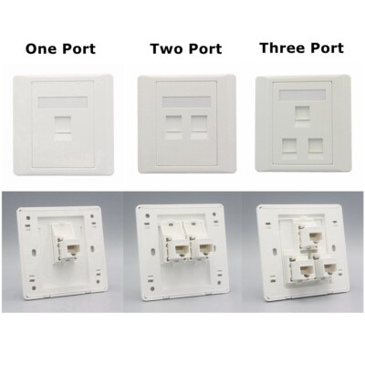 LAN CAT6 Outlet Wall Socket Plate Computer Network Ethernet Panel ...
