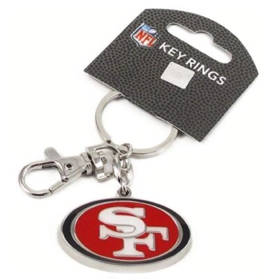 San Francisco 49ers Heavyweight Keychain, NFL Licensed Chrome Enameled ...