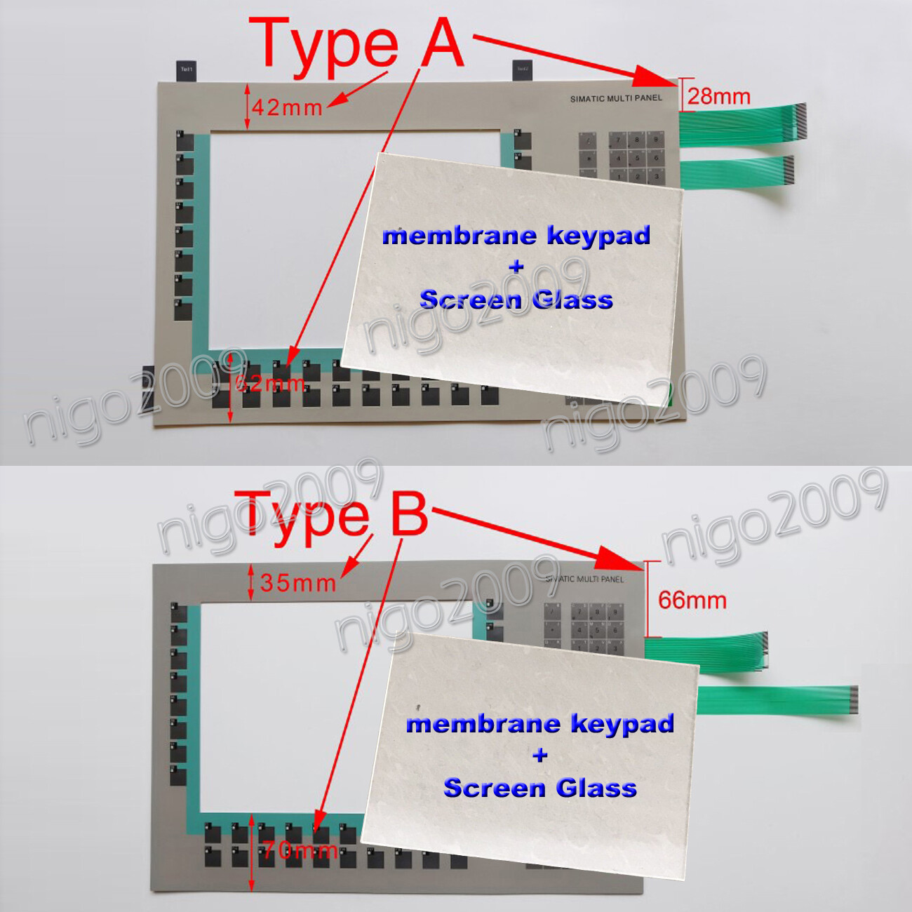 for SIEMENS SIMATIC MP370-12 6AV6542-0DA10-0AX0 Membrane Keypad ...