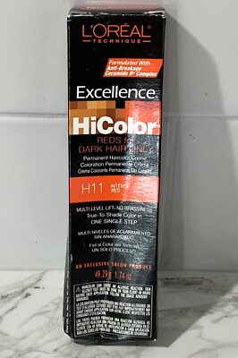 L'oreal Excellence Permanent Creme Hicolor H11 Intense Red, for dark ...