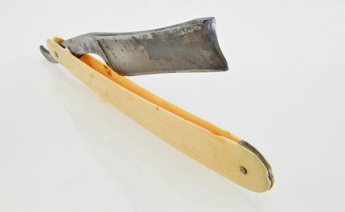 Antique Straight Razor Leaver & Breeze 5/8 Genuine Natural Scales Circa ...