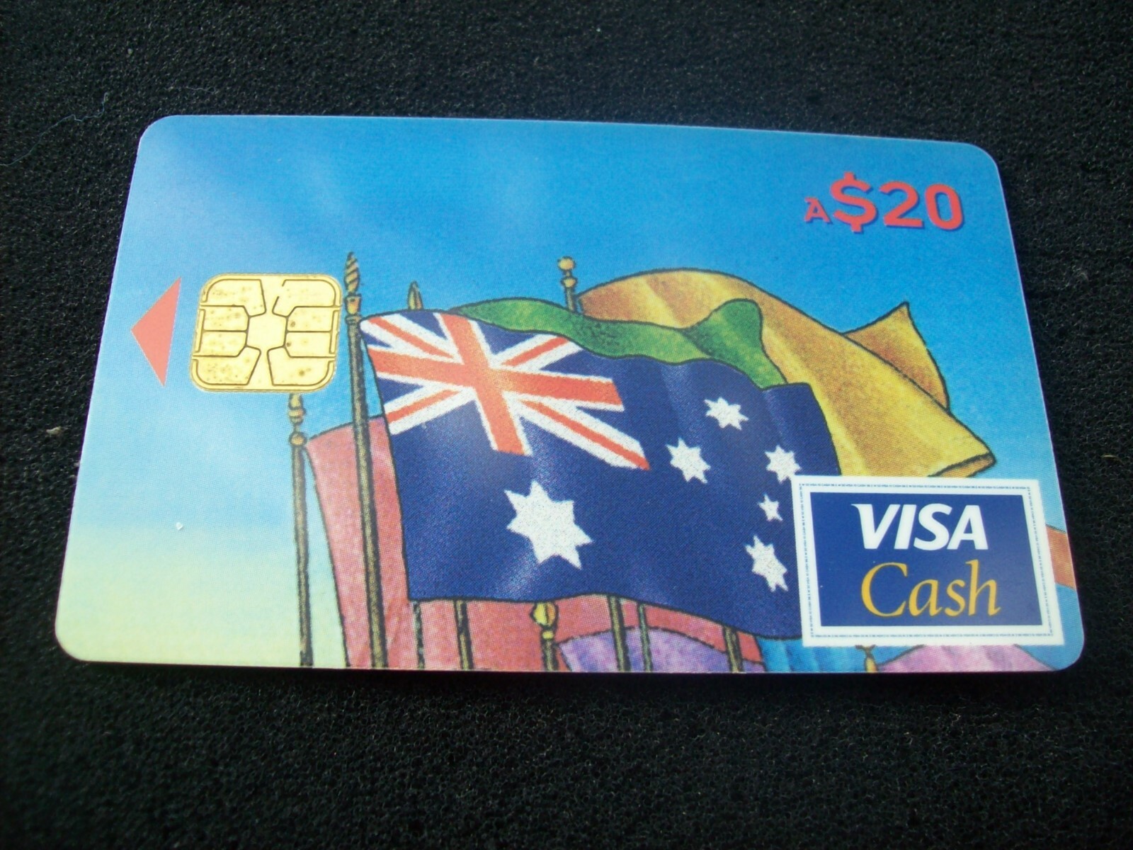 COMMONWEALTH BANK $20AU AUSTRALIAN FLAG VISA CASH CARD | eBay