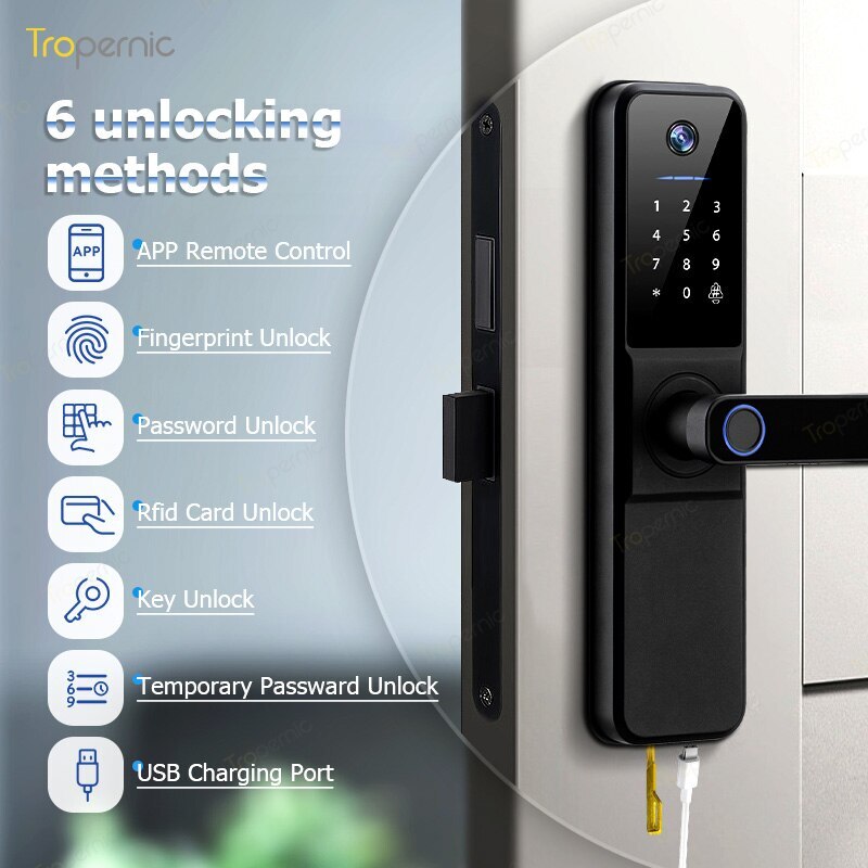 Electronic Fingerprint Front Camera Photo Taking Security Door Wifi ...