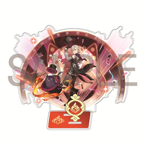 Genshin Impact Lyney Acrylic Double Sided Anime Stand Figure Decor Gift ...