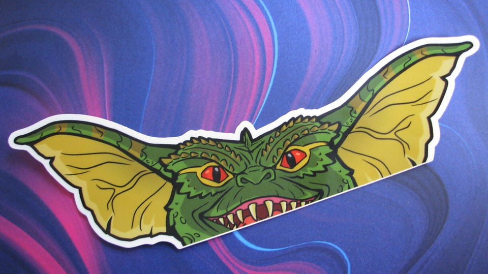 Peeking Gremlin Transparent Vinyl Sticker - Gremlins Car Skateboard ...