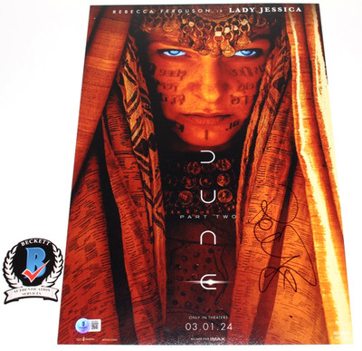 REBECCA FERGUSON SIGNED 'DUNE' LADY JESSICA 12x18 MOVIE POSTER 2 BAS ...