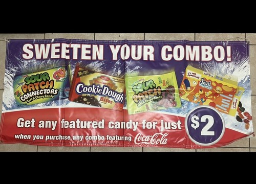 Coca Cola The Simpsons fruit snacks movie banner Candy 34”x78” Rare ...
